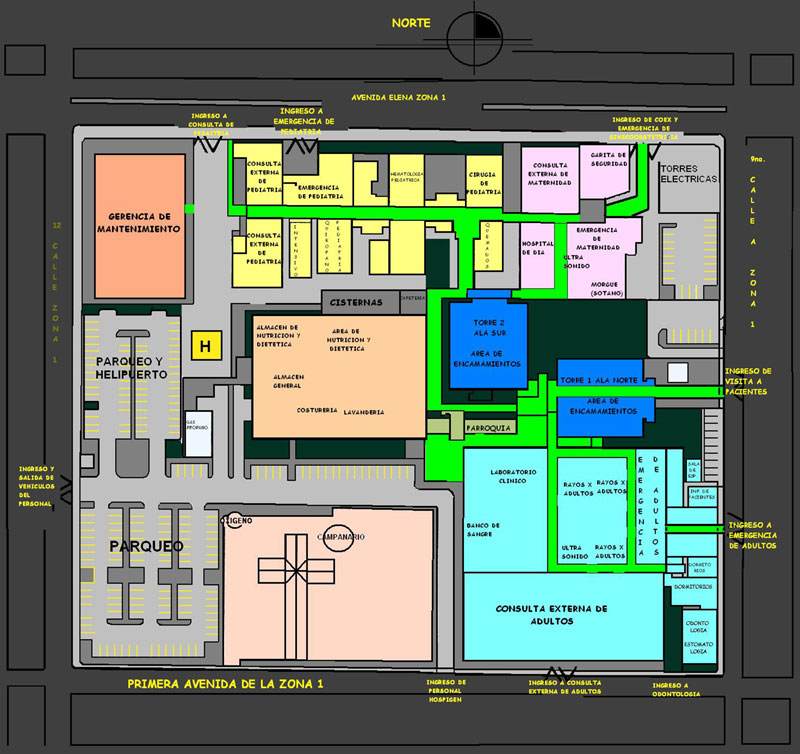 Mapas - Hospital San Juan de Dios Guatemala